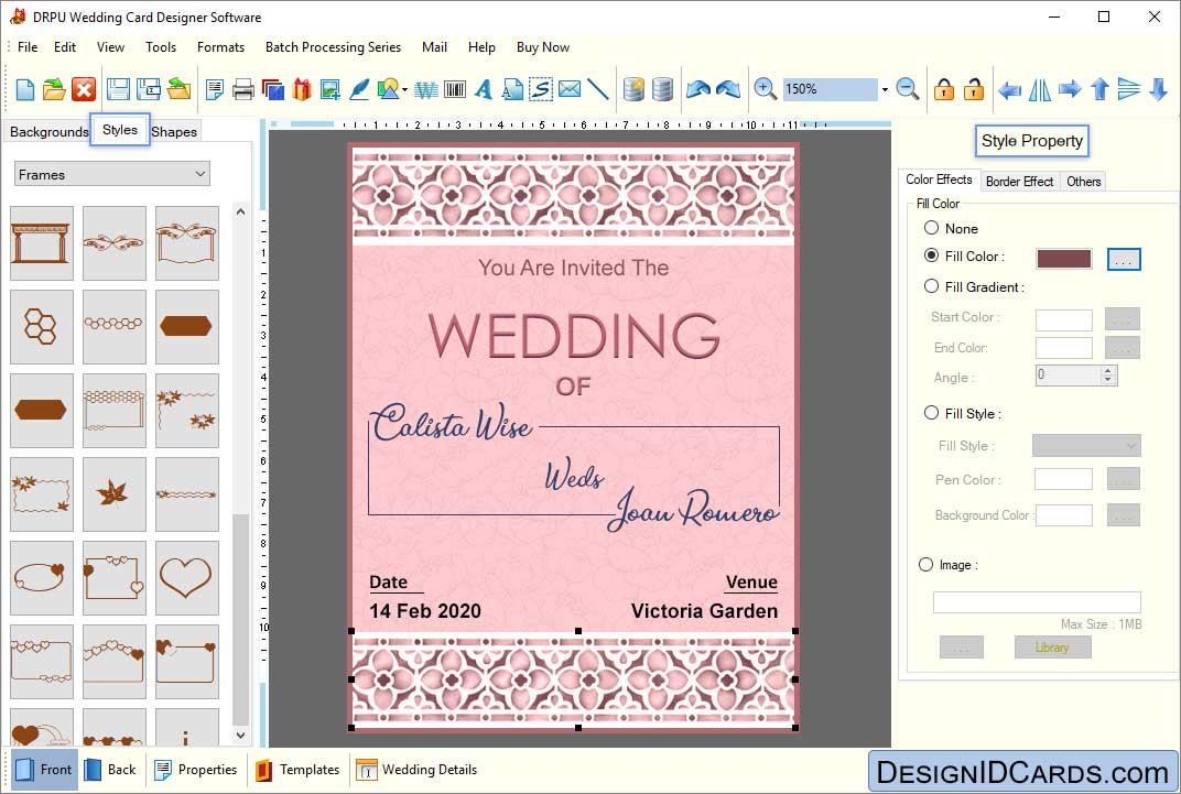 Wedding Card Maker Software Designs Printable And Scanable Marriage Cards